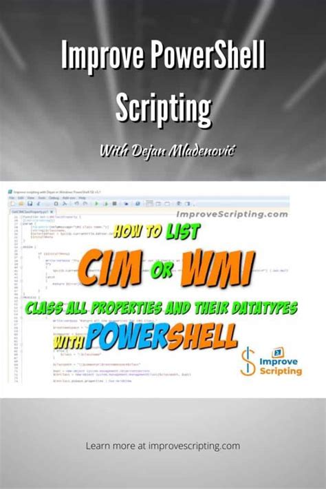 How To List Cim Or Wmi Class All Properties And Their Datatypes With