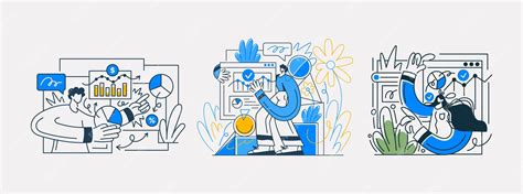 Premium Vector Market Research Data Analysis Analyze Business Data Or