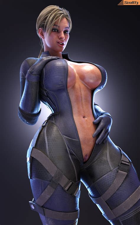 Rule 34 3d Big Breasts Blender Blonde Hair Bodysuit Exposed Breasts