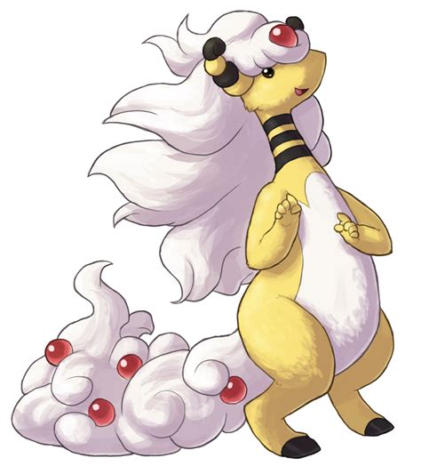 Ampharos Pokemon Mega Evolution Electric Type Fur Coat Thunderbolt