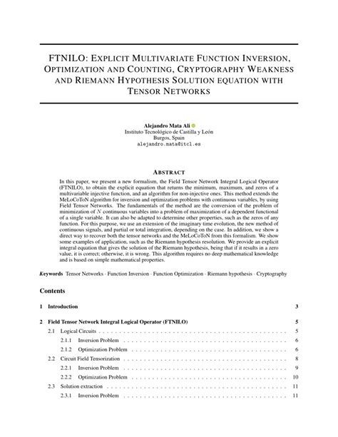 Pdf Ftnilo Explicit Multivariate Function Inversion Optimization