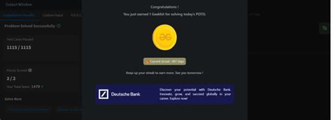 Rama Krishna Chaithanya S On Linkedin Geekstreak2024 Deutschebank