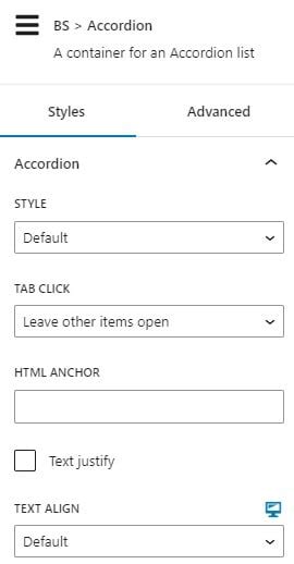 bs accordion blockstrap