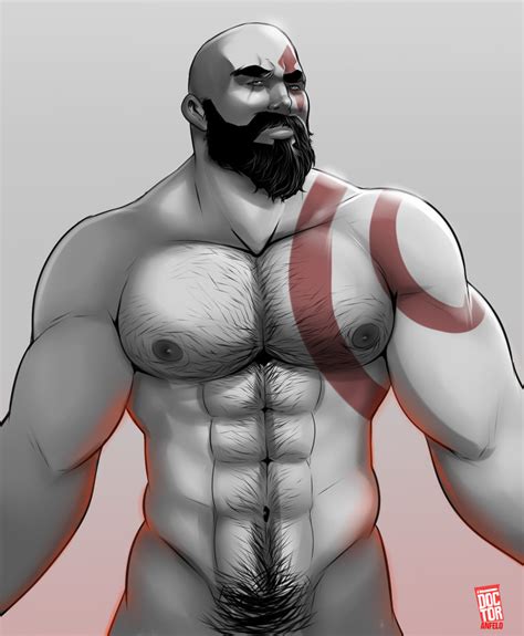 Rule 34 Bara Beard Body Markings Doctor Anfelo Facial Hair Gay God Of