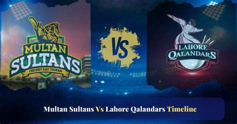 Multan Sultans Vs Lahore Qalandars Timeline Sports Splendor