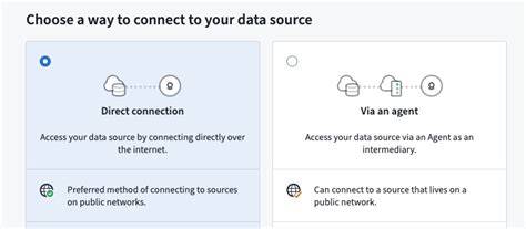 Data Connection • Direct Connections Agents And Agent Proxies • Set Up A Direct Connection