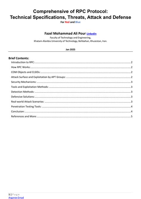 Pdf Comprehensive Rpc Protocol Technical Specifications Threats