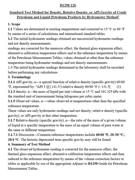 Astm D1298 12b Download Free Pdf Density Temperature