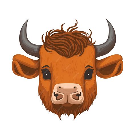 Premium Vector Vector Illustration Of Beefalo Head