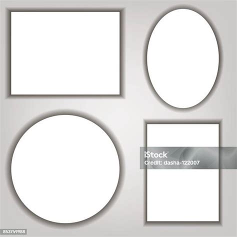 프레임 아래 그림자의 집합입니다 현실 회색입니다 디자인에 대 한 0명에 대한 스톡 벡터 아트 및 기타 이미지 0명 공란