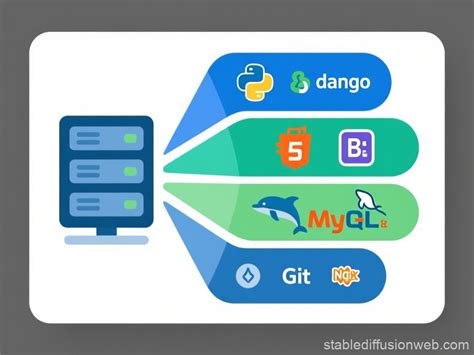 Modern Tech Stack Infographic Stable Diffusion Online