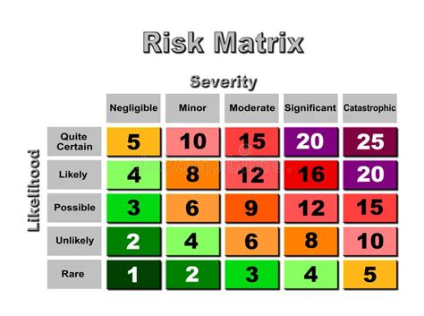 A 5 X 5 Risk Matrix Stock Illustration Illustration Of Data 247917386