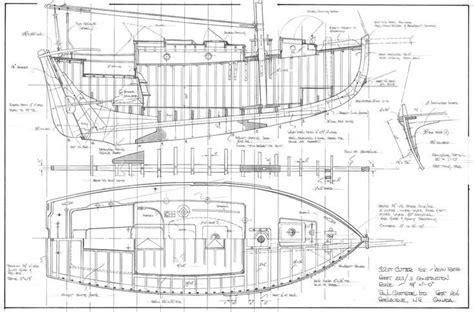 Boat Blueprint Drawing With Plans