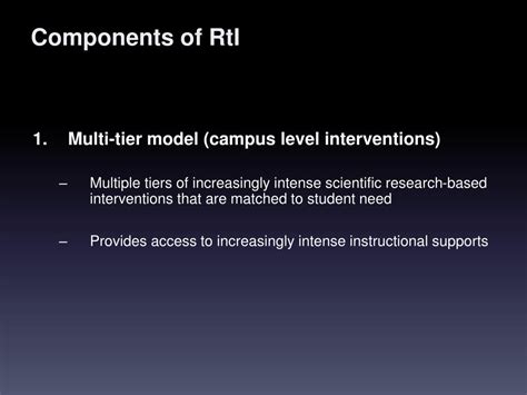 PPT Response To Intervention RtI Secondary Model For Intervention PowerPoint Presentation