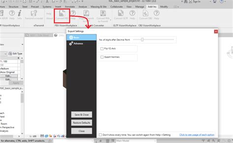 Convert Or Export Autodesk Revit File To Fbx File Vision Workplace