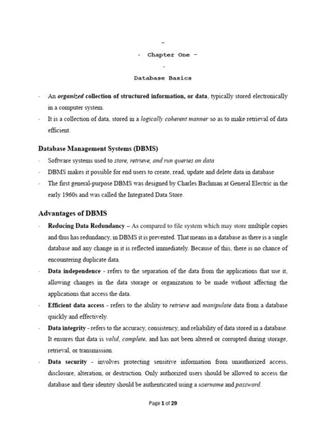 Database Note 1 Pdf Databases Database Transaction