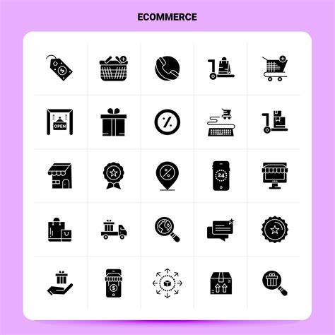 Solid 25 Ecommerce Icon Set Vector Glyph Style Design Black Icons Set Web And Mobile Business