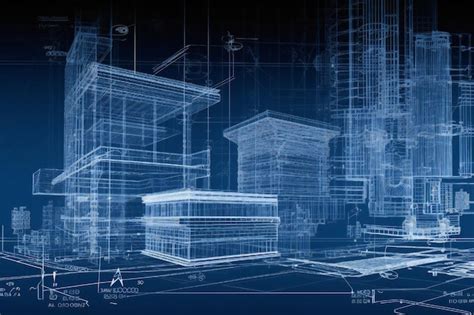 Premium Ai Image Abstract Architecture Design Blueprint Texture