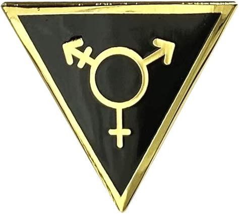 Transgender Symbol Lapel Pin Triangle Male And Female Enamel Badge