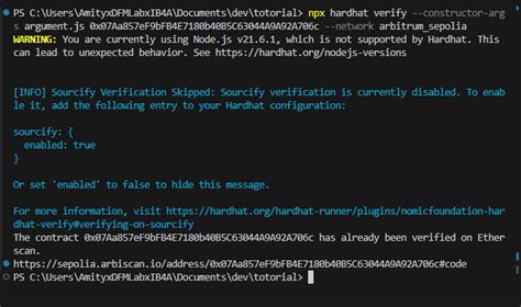 smart contract verification and deploying using hardhat dev community