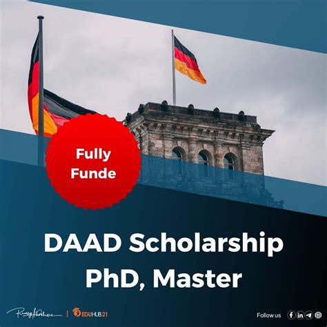 Daad Scholarship 2025 2026 Fully Funded Masters And Phd In Germany Eduhub21
