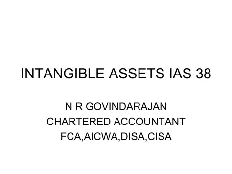 Intangible Assets Ias PPT