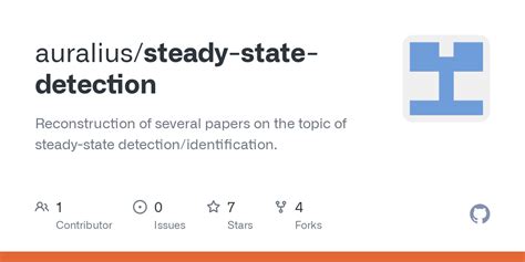 Github Auraliussteady State Detection Reconstruction Of Several Papers On The Topic Of