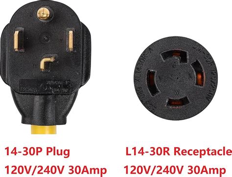 30 Amp 240 Volt Receptacle 30amp To 110 Adapter Onetak Nema L14 30p To