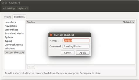 Using Custom Shortcuts Of De As Diodon Hotkey The Esite Code Log