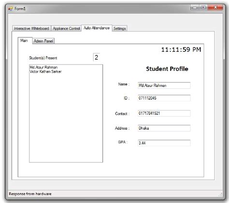Automatic Attendance Module Of The Software Download Scientific Diagram