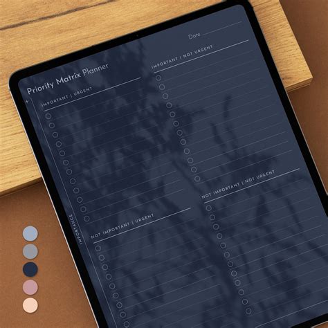 Task Priority Matrix Eisenhower Matrix Decision Matrix Productivity Planner Action Planner
