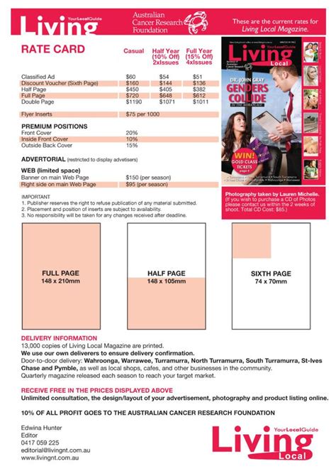 Examples Of Rate Cards