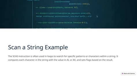 String Instructions In Assembly Languagepptx Free Download