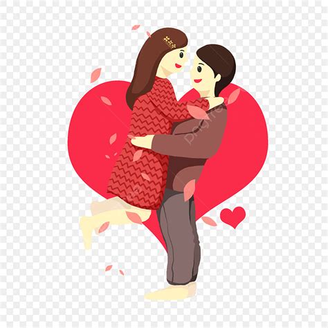 한 쌍의 연인 일러스트 즐겁다 즐기다 행복 Png 일러스트 및 Psd 이미지 무료 다운로드 Pngtree