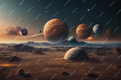 Premium Ai Image Planetary Bodies In The Sky