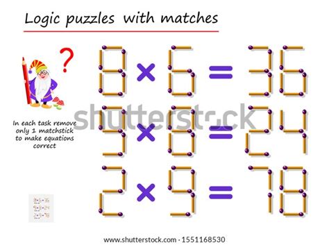 Logical Puzzle Game Matches Each Task Stock Vector Royalty Free 1551168530 Shutterstock