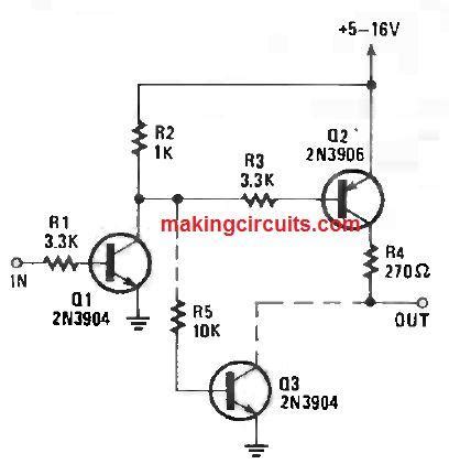 How To Make Logic Inverter Buffer Gates Using BJTs Making Easy Circuits