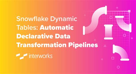 Snowflake Dynamic Tables Automatic Declarative Data Transformation