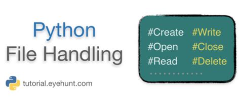 Python File Handling Introduction Create Write Read Delete