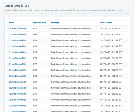 LMS Enrollment Import Error Examples Watermark