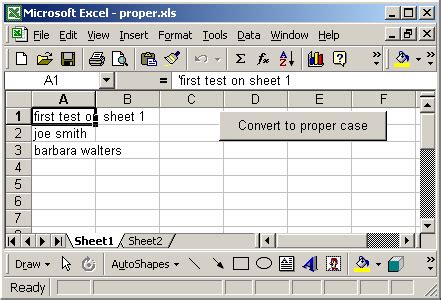 MS Excel 2003 Convert An Entire Spreadsheet To Proper Case