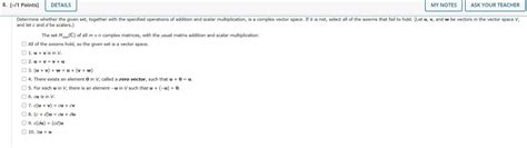 Solved Determine Whether The Given Set Together With The