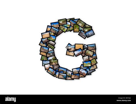 Letter G Uppercase Font Shape Alphabet Collage Made Of My Best