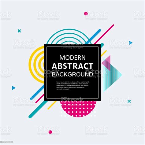 현대 기하학적 추상 적 패턴 색상 전체 디자인 사각형 배지 Eps 10 벡터 배경 현대 디자인 템플릿 커버 장식 브로셔 전단지에 사용합니다 0명에 대한 스톡 벡터 아트 및
