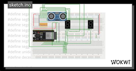 Display 7segultrasonico Wokwi Esp32 Stm32 Arduino Simulator