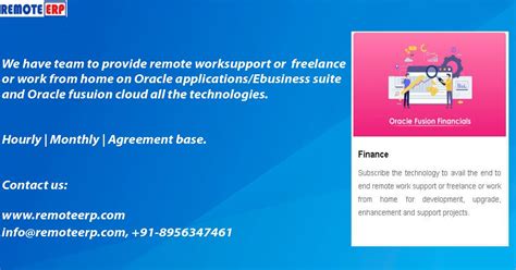 Oracleebs Saas Paas Oracleintegrationcloudservice Remote Erp It Services Freelance