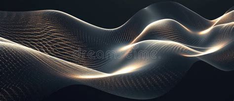 A Mesmerizing Light Wavy Shape Emerges In The Dark Creating An Intriguing And Mysterious