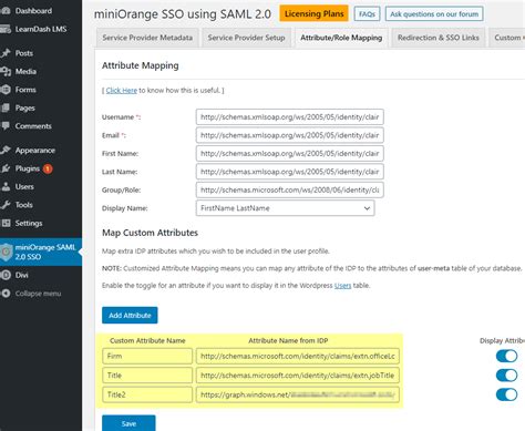 User Attributes Mapping For Azure Active Directory Saml20 Authenticated Web App Stack Overflow