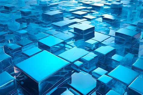 Premium Ai Image Abstract Digital Landscape 3d Blue Background Information Code Flow Data