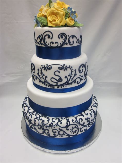Blue Sapphire Wedding Cake Wedding Cake Pearls Bow Wedding Cakes